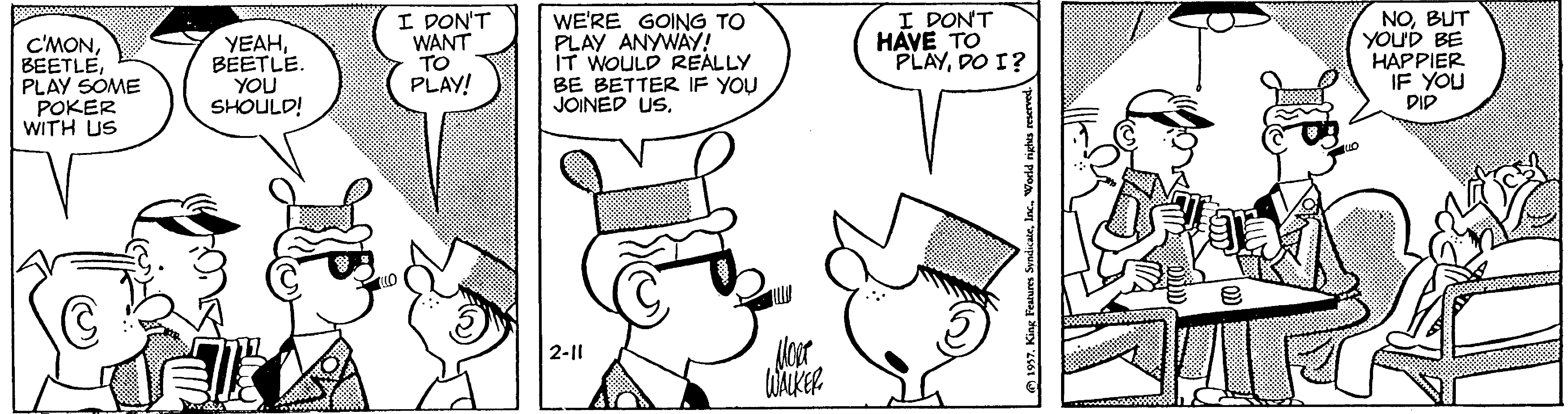 Beetle Bailey Vintage Comic Strip 1957-02-11 | Comics Kingdom