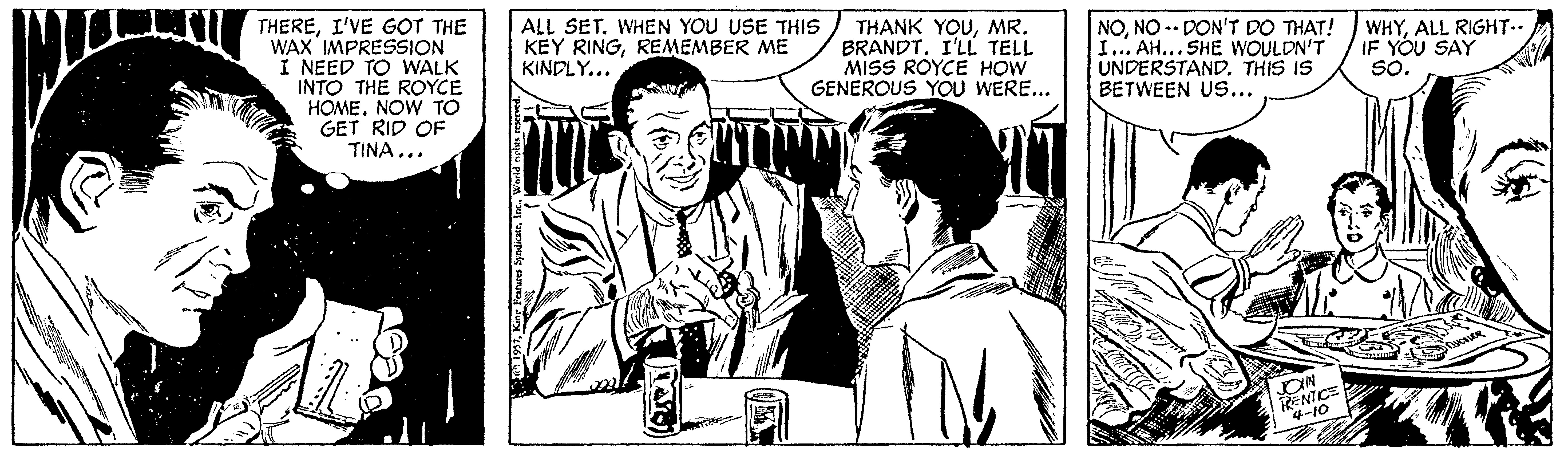 Rip Kirby Comic Strip 1957-04-10 | Comics Kingdom