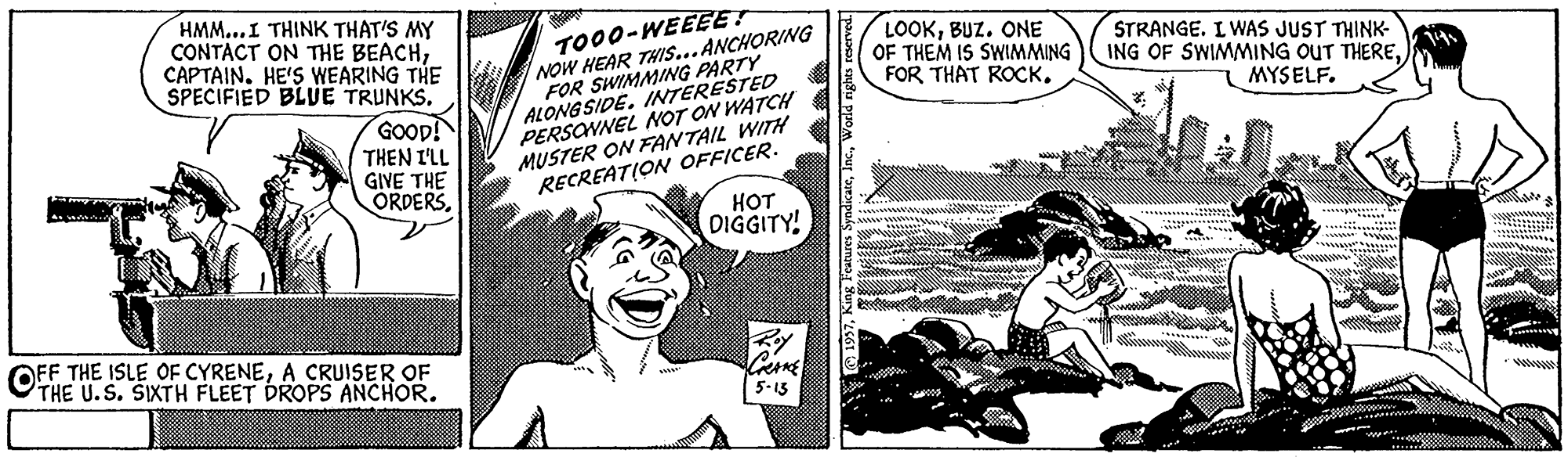 Buz Sawyer Comic Strip 1957-05-13 | Comics Kingdom