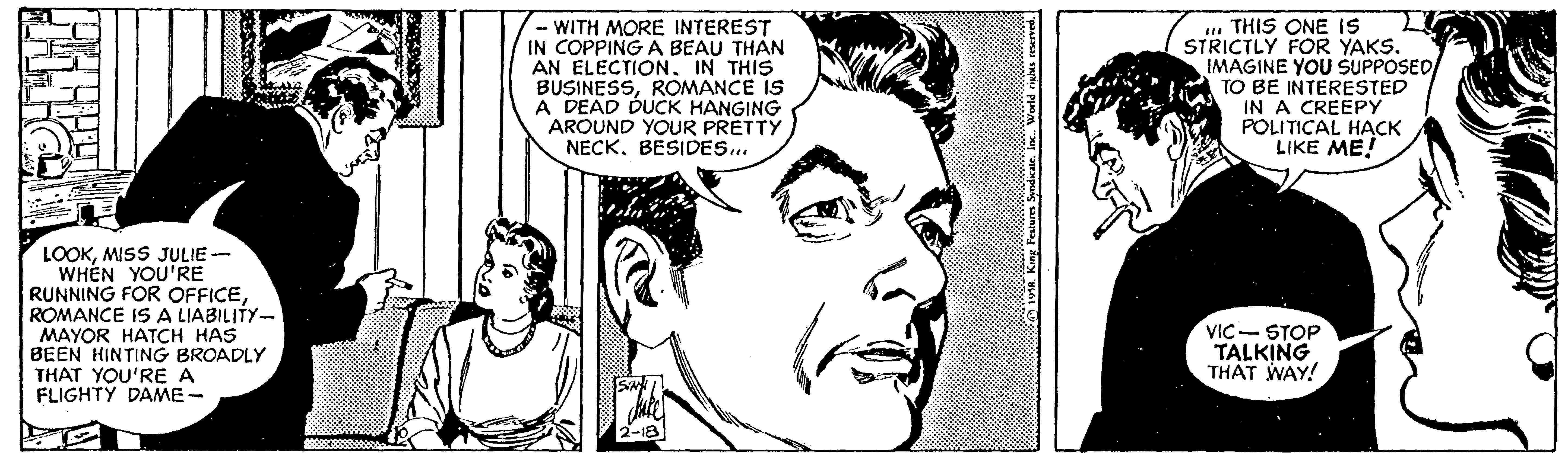 Heart Of Juliet Jones Comic Strip 1958-02-18 | Comics Kingdom