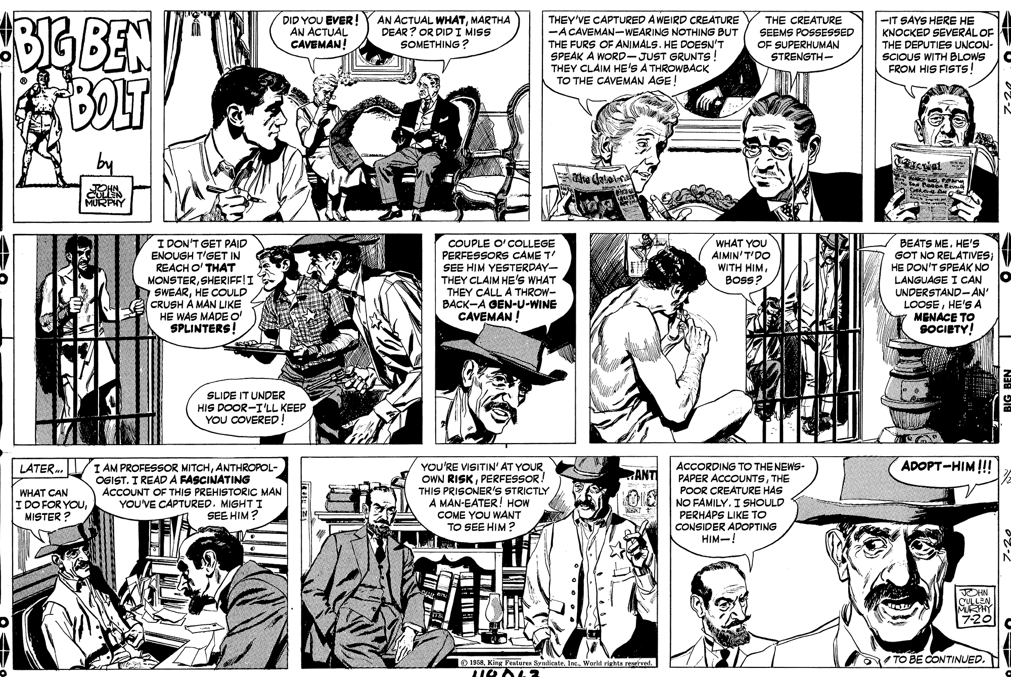 Big Ben Bolt Comic Strip 1958-07-20 | Comics Kingdom