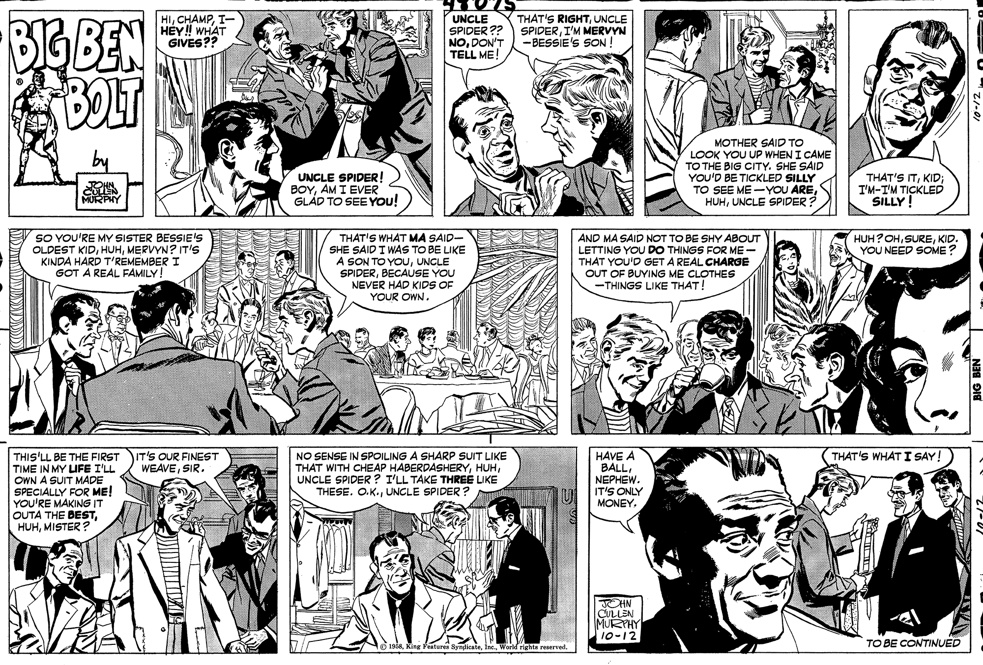 Big Ben Bolt Comic Strip 1958-10-12 | Comics Kingdom