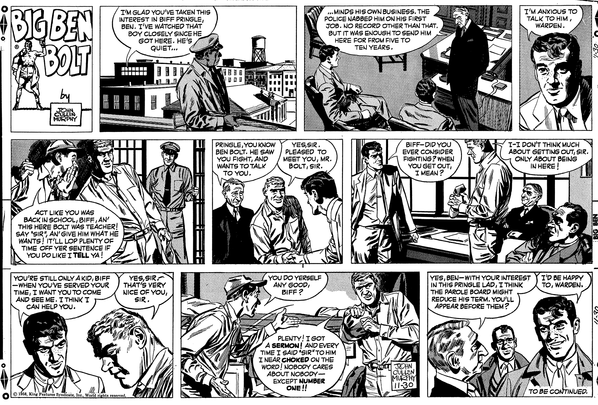 Big Ben Bolt Comic Strip 1958-11-30 | Comics Kingdom