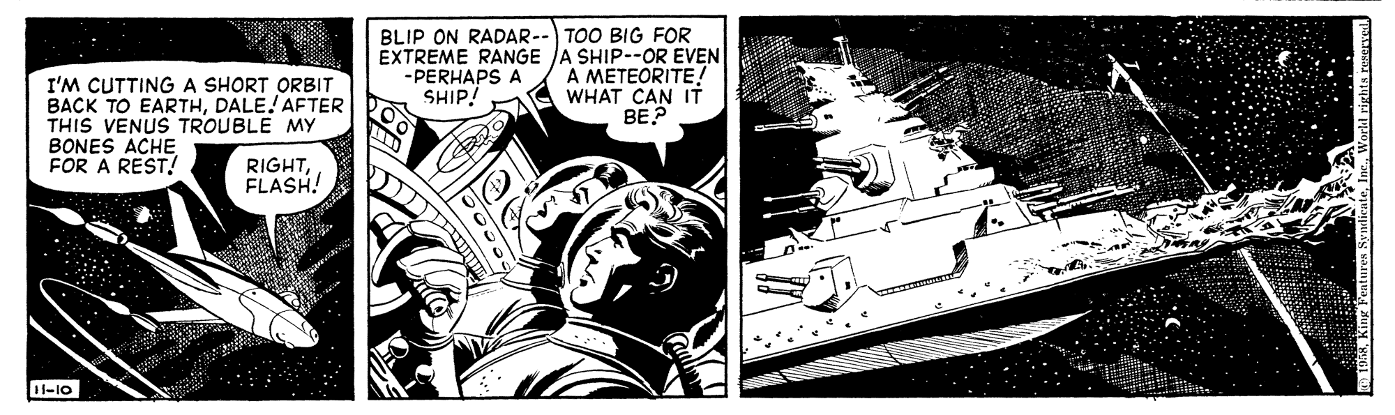 Flash Gordon Vintage Comic Strip 1958-11-10 | Comics Kingdom