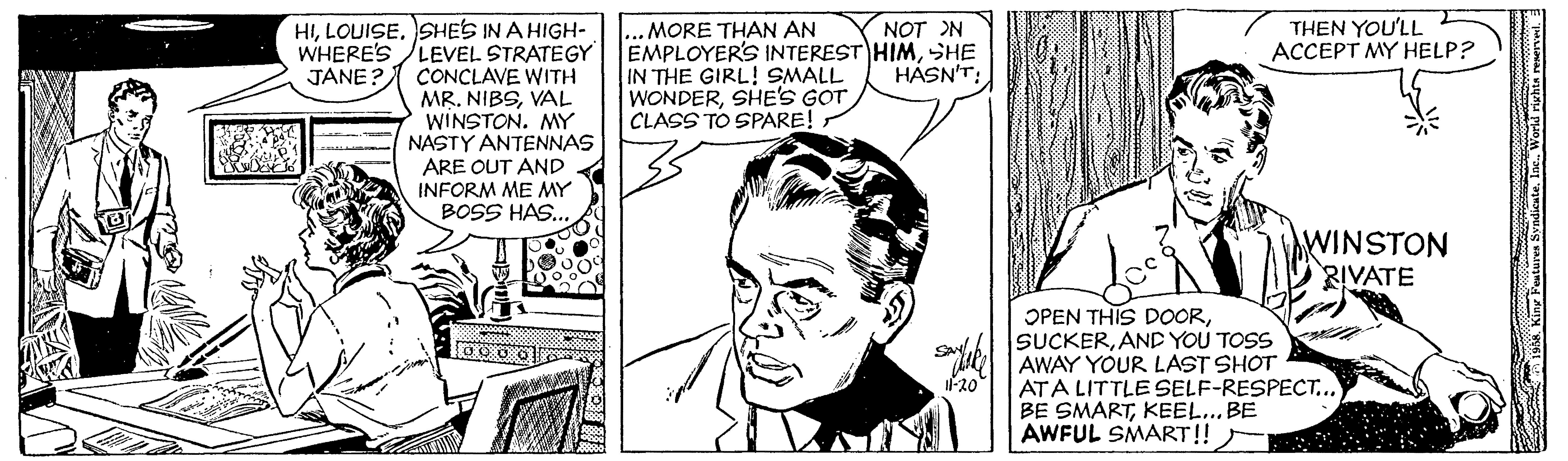 Heart Of Juliet Jones Comic Strip 1958-11-20 | Comics Kingdom