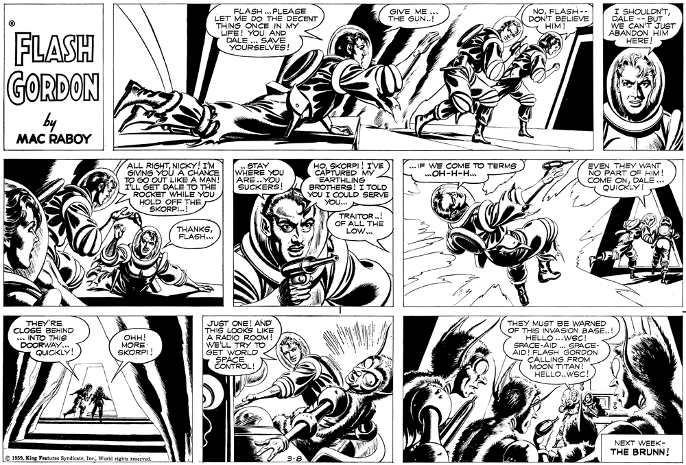 Flash Gordon Vintage Sundays Comic Strip 1959-03-08 | Comics Kingdom
