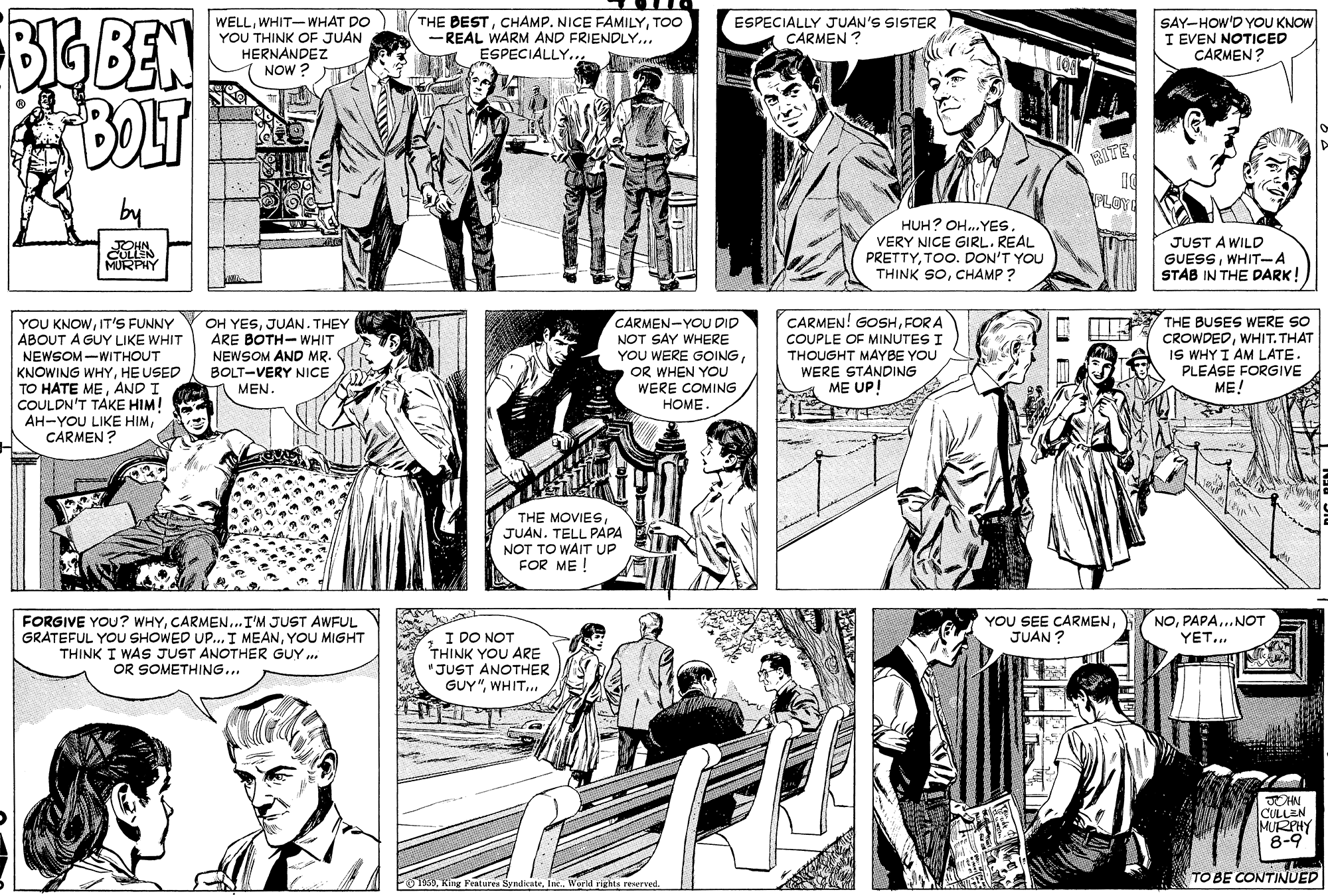 Big Ben Bolt Comic Strip 1959-08-09 | Comics Kingdom