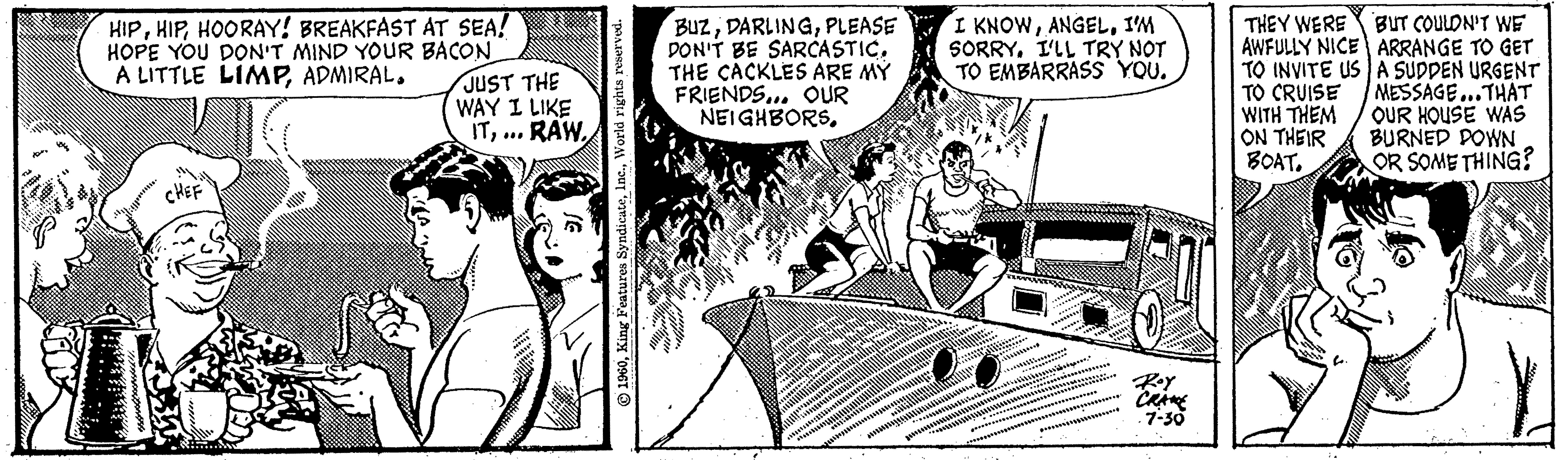 Buz Sawyer Comic Strip 1960-07-30 | Comics Kingdom