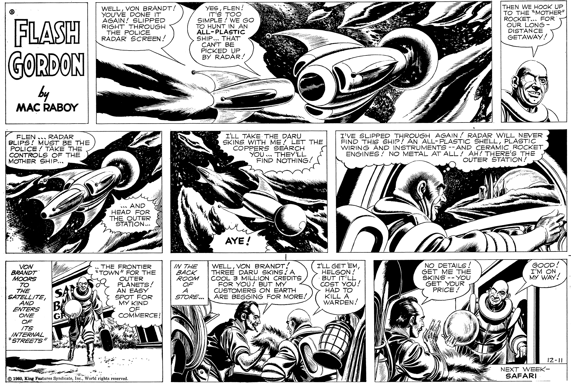 Flash Gordon Vintage Sundays Comic Strip 1960-12-11 | Comics Kingdom