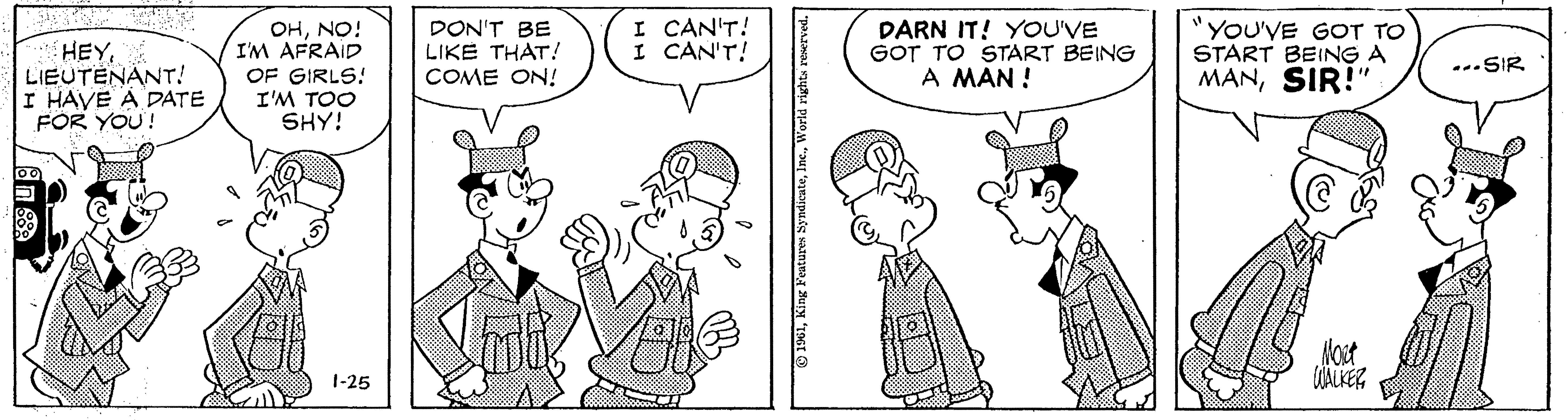 Beetle Bailey Comic Strip 1961-01-25 | Comics Kingdom