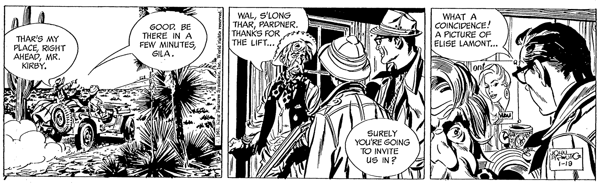 Rip Kirby Comic Strip 1961-01-19 | Comics Kingdom