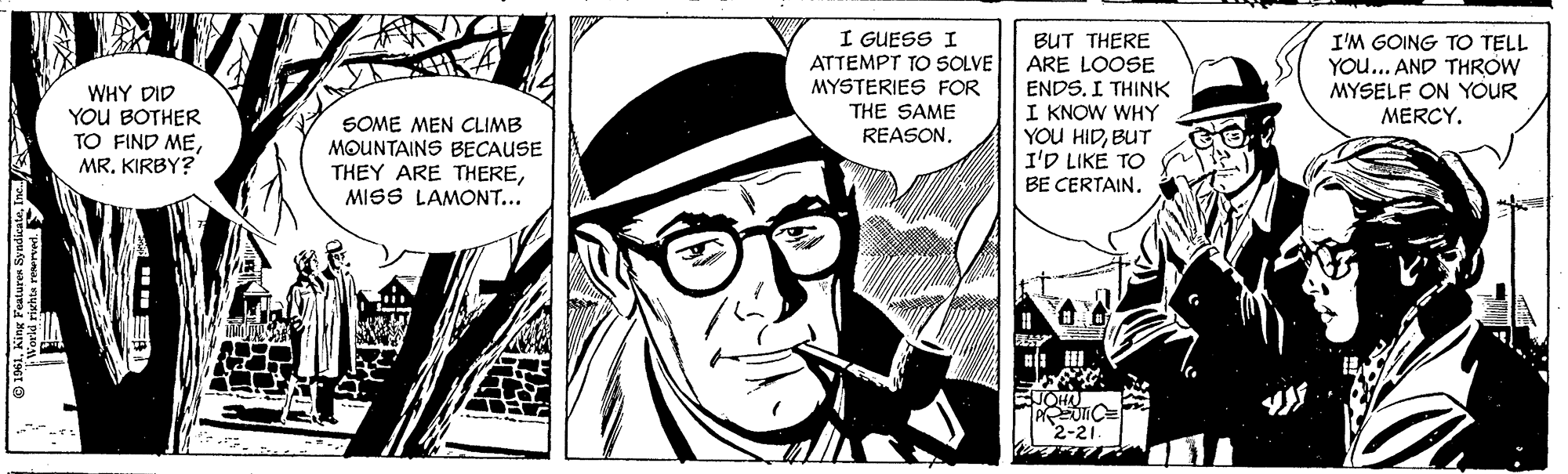 Rip Kirby Comic Strip 1961-02-21 | Comics Kingdom