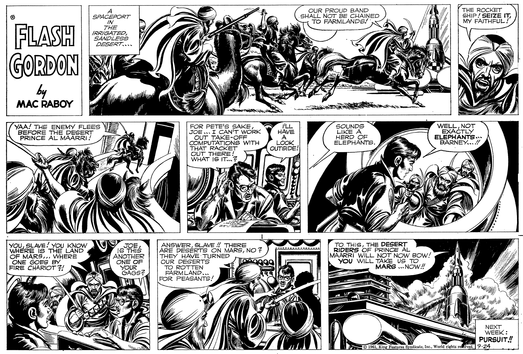 Flash Gordon Vintage Sundays Comic Strip 1961-09-24 | Comics Kingdom