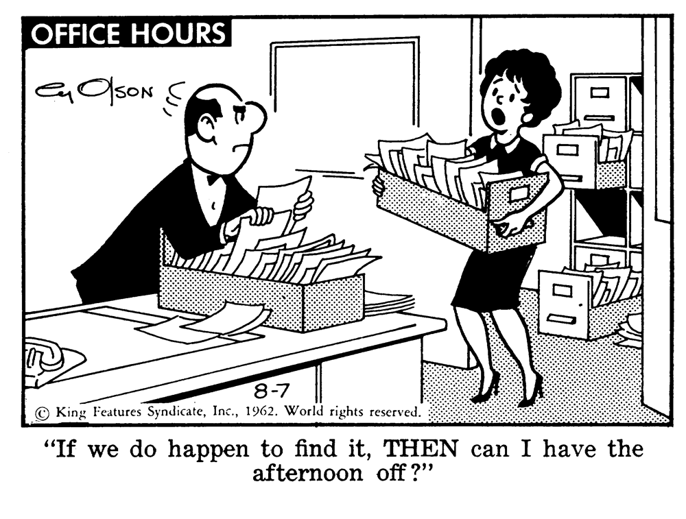 Office Hours Comic Strip 1962-08-07 | Comics Kingdom