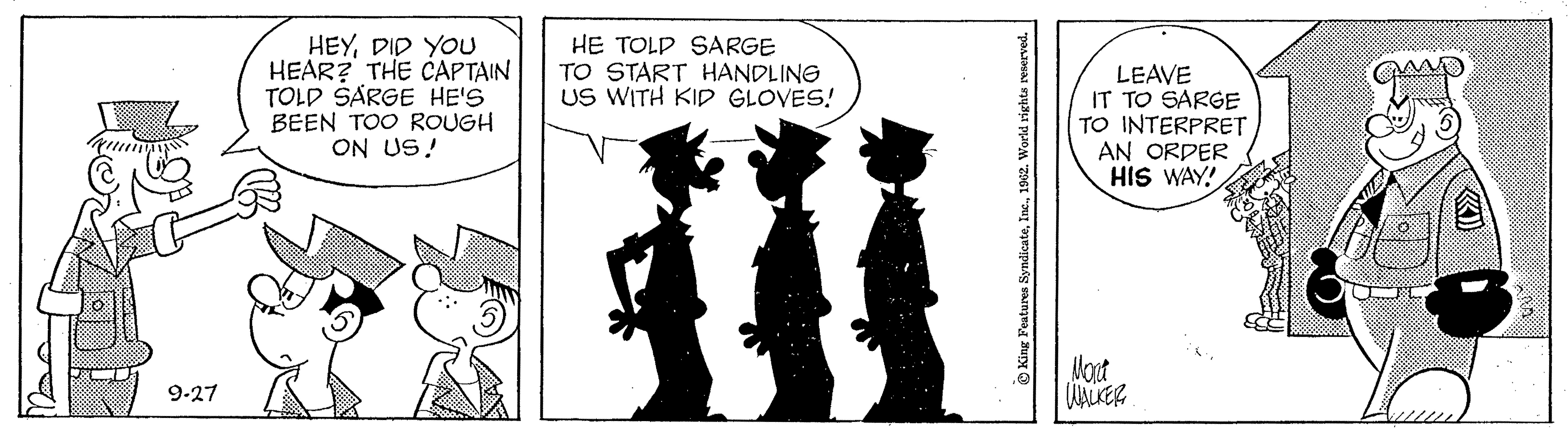 Beetle Bailey Comic Strip 1962-09-27 | Comics Kingdom