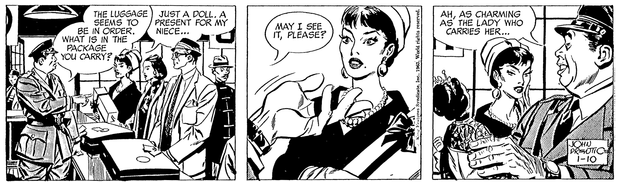 Rip Kirby Comic Strip 1963-01-10 | Comics Kingdom