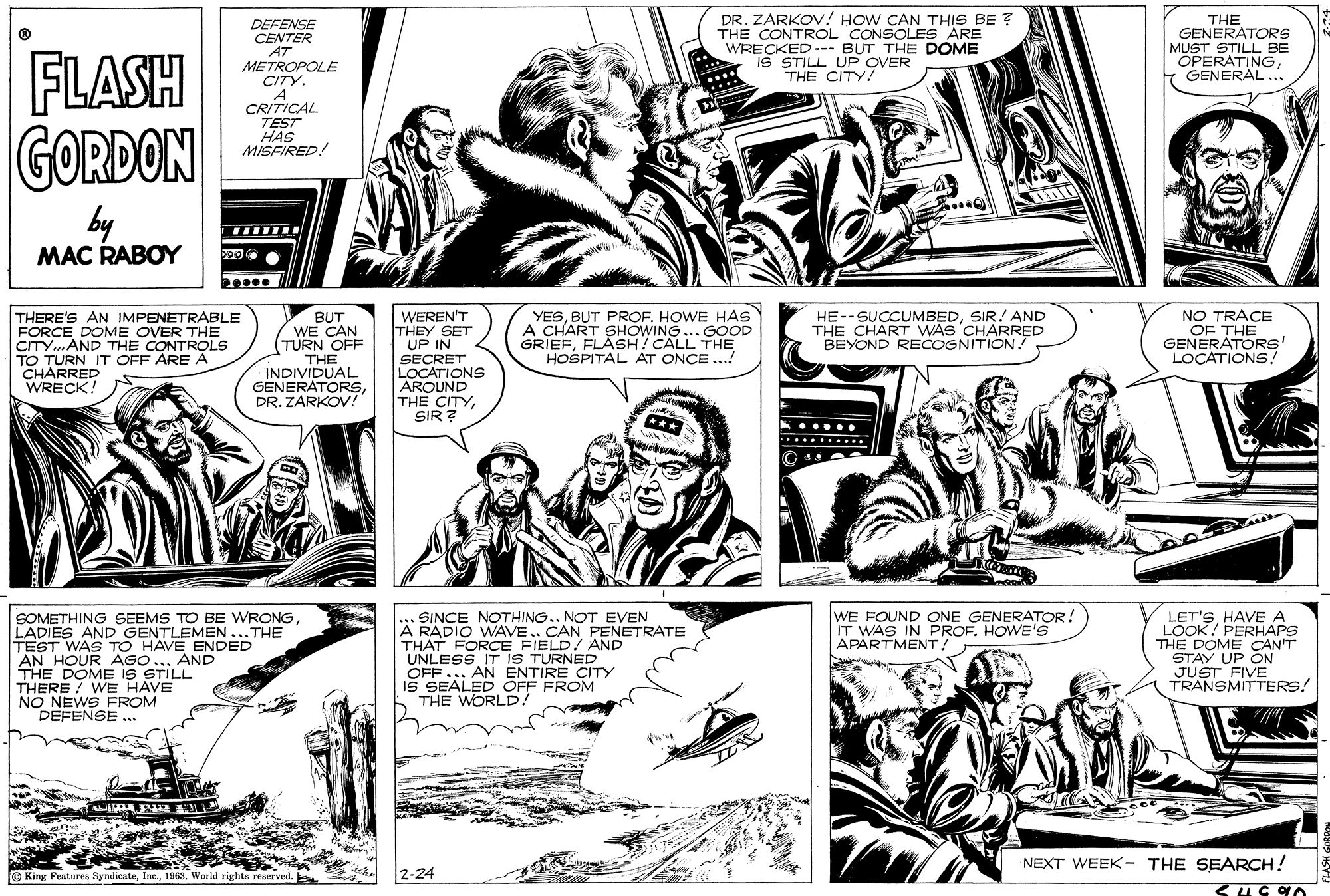 Flash Gordon Vintage Sundays Comic Strip 1963-02-24 | Comics Kingdom
