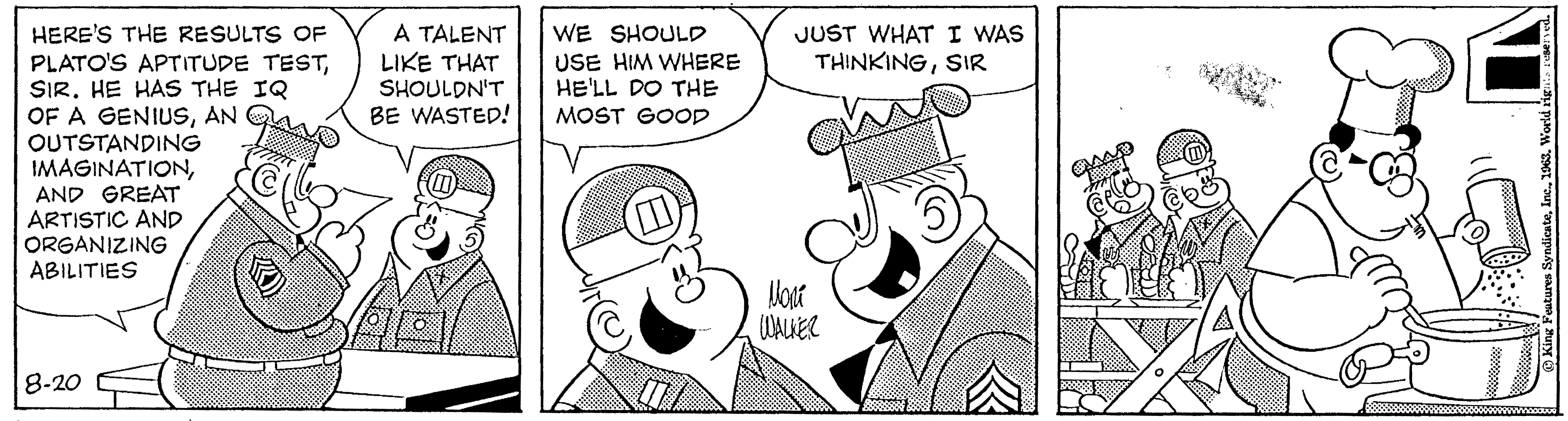 Beetle Bailey Comic Strip 1963-08-20 | Comics Kingdom