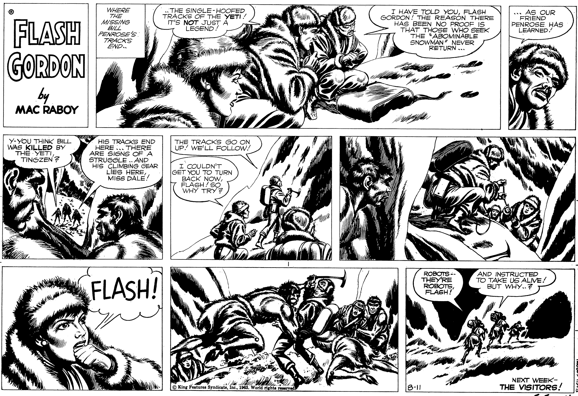 Flash Gordon Vintage Sundays Comic Strip 1963-08-11 | Comics Kingdom