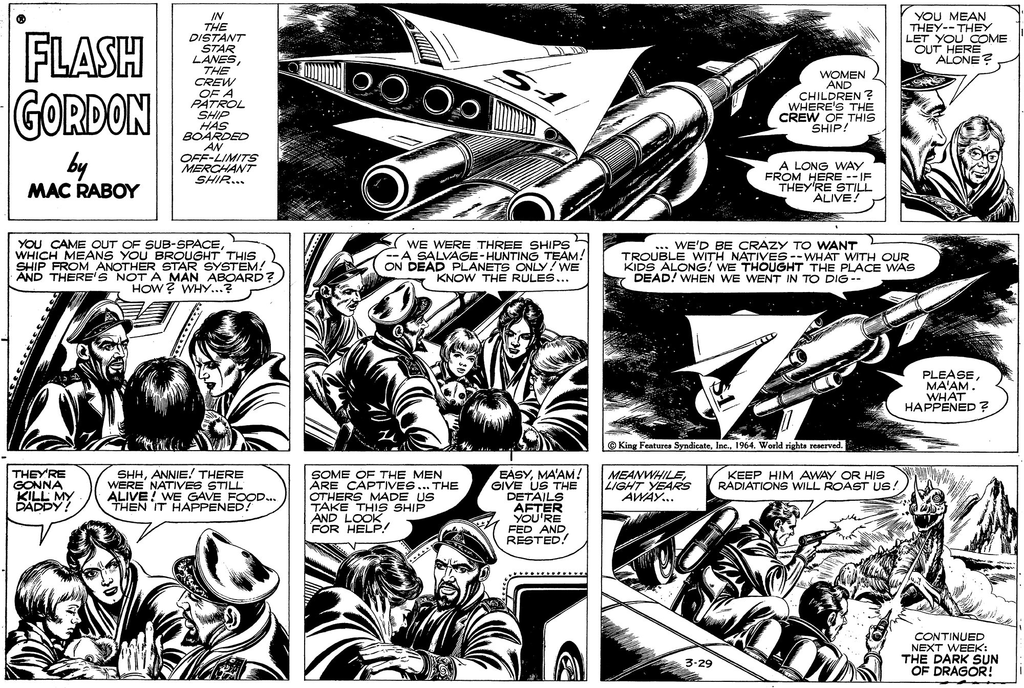 Flash Gordon Comic Strip 1964-03-29 | Comics Kingdom
