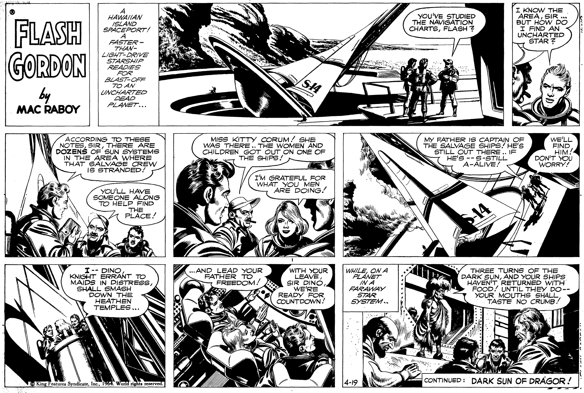 Flash Gordon Vintage Sundays Comic Strip 1964-04-19 | Comics Kingdom