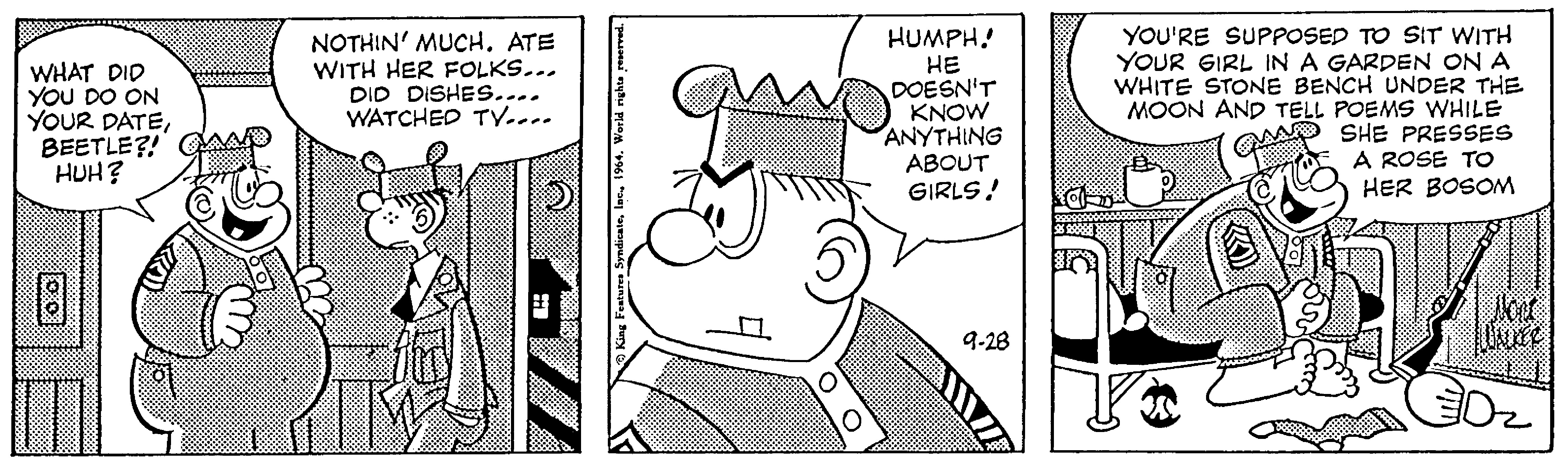 Beetle Bailey Vintage Comic Strip 1964-09-28 | Comics Kingdom