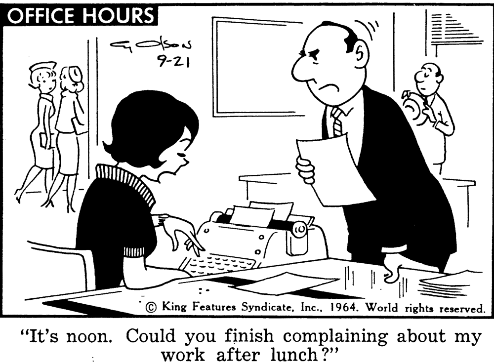 Office Hours Comic Strip 1964-09-21 | Comics Kingdom