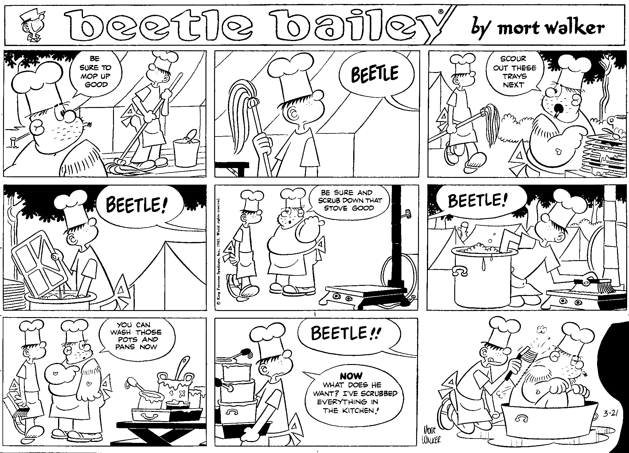 Beetle Bailey Vintage Comic Strip 1965-03-21 | Comics Kingdom