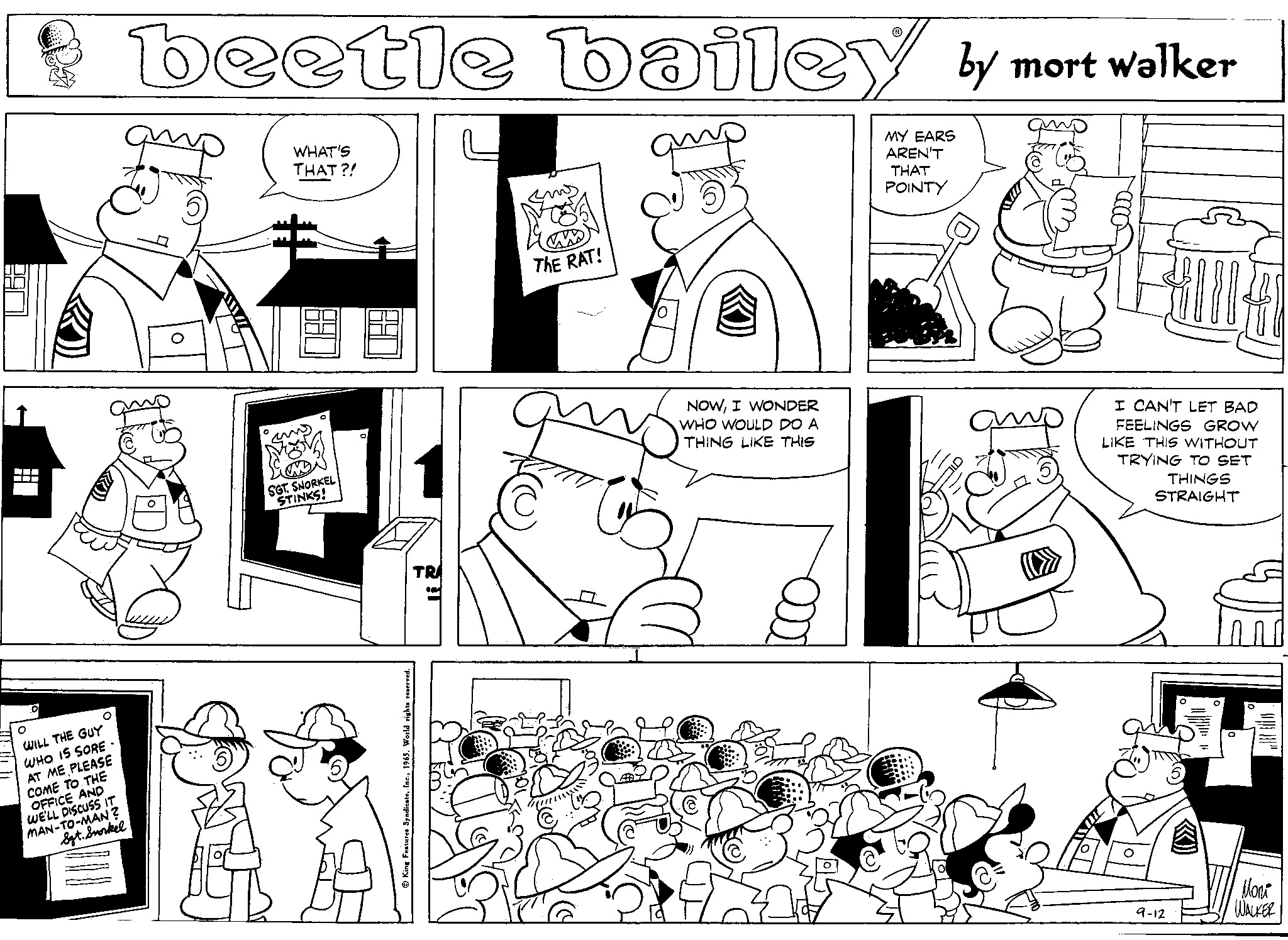 Beetle Bailey Vintage Comic Strip 1965-09-12 | Comics Kingdom