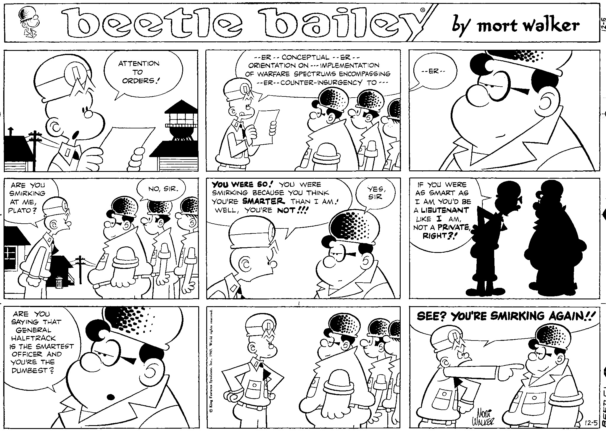 Beetle Bailey Vintage Comic Strip 1965-12-05 | Comics Kingdom