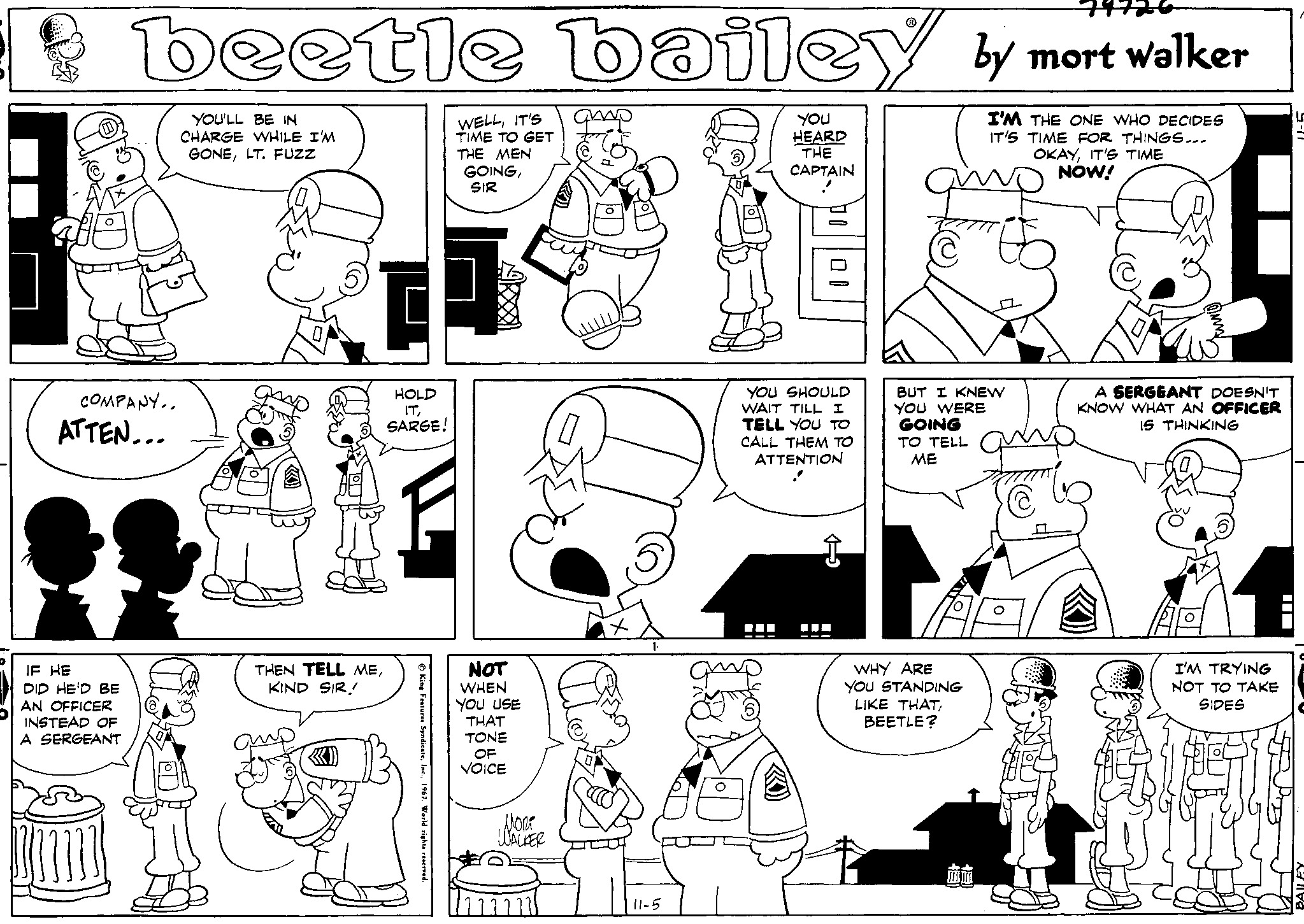 Beetle Bailey Vintage Comic Strip 1967-11-05 | Comics Kingdom