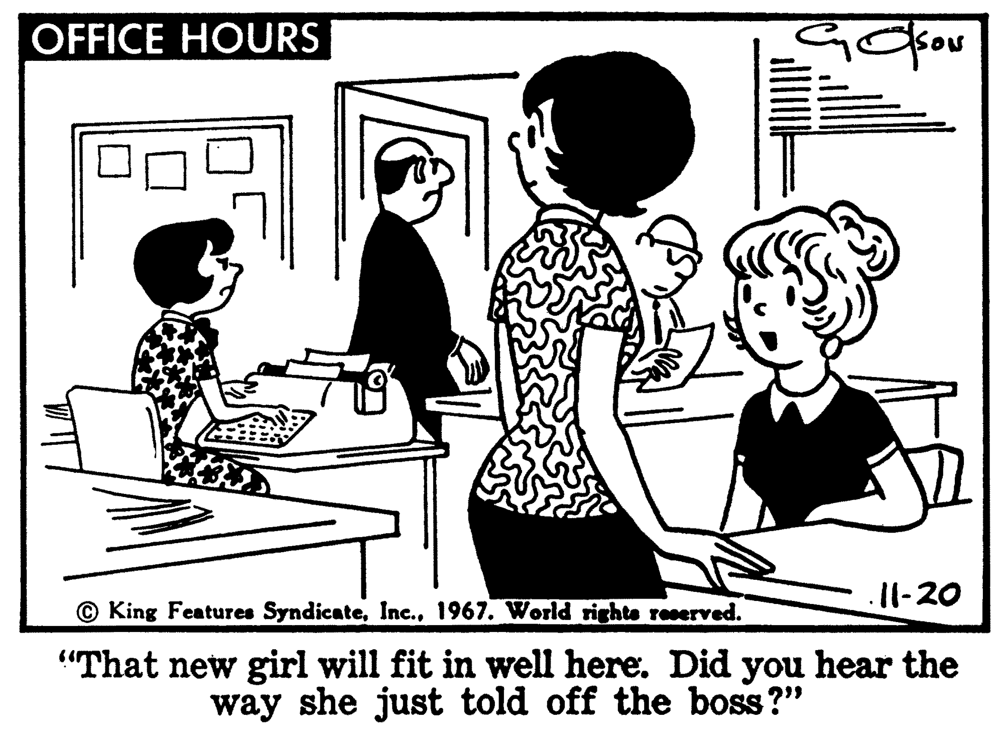 Office Hours Comic Strip 1967-11-20 | Comics Kingdom
