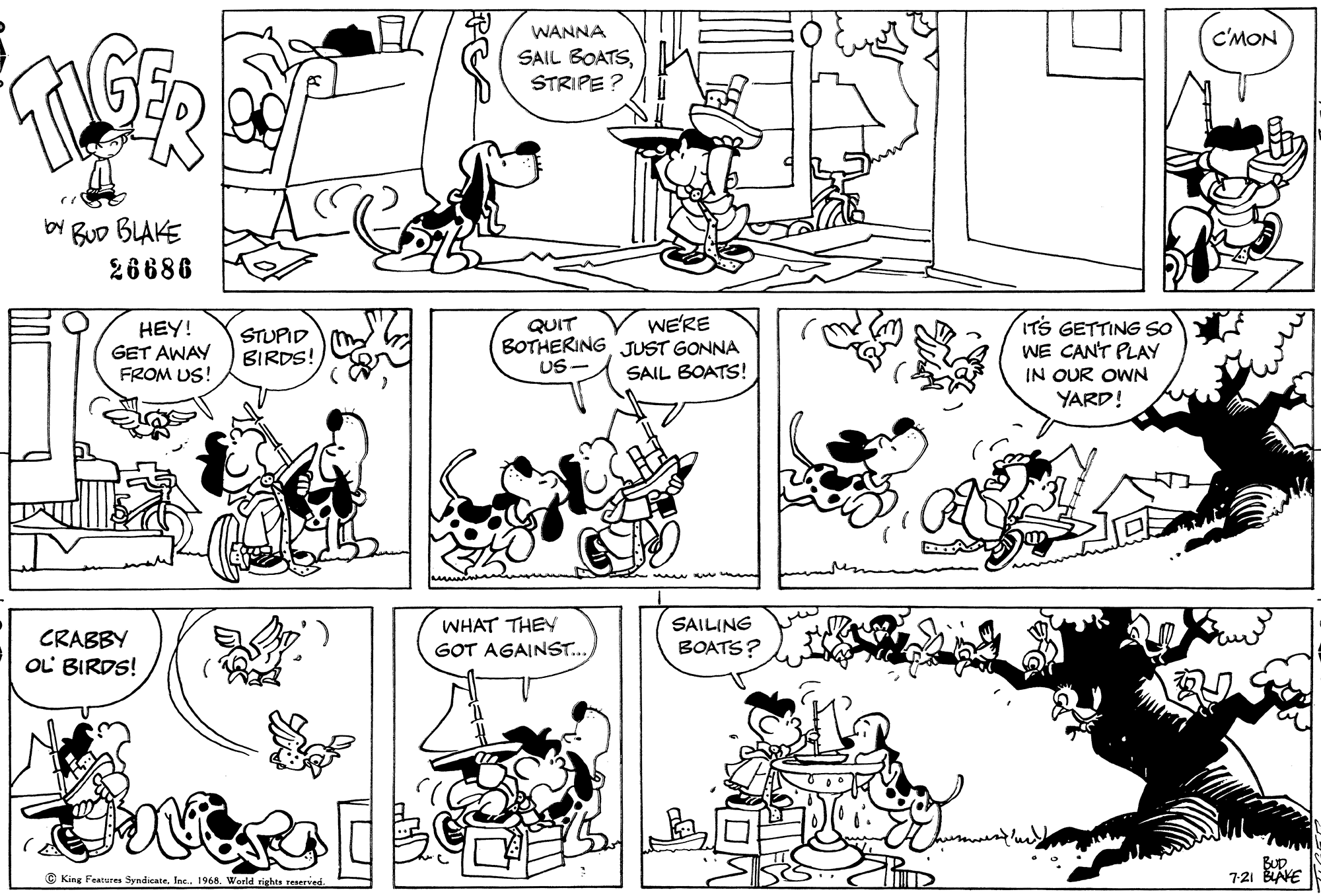Tiger Comic Strip 1968-07-21 | Comics Kingdom