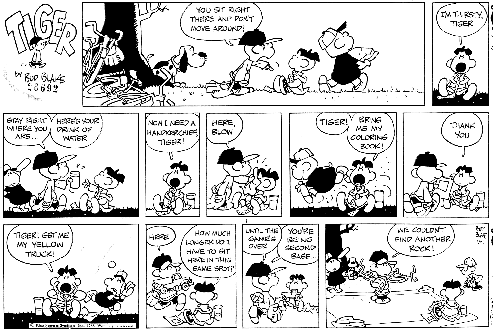 Tiger Comic Strip 1968-09-01 | Comics Kingdom