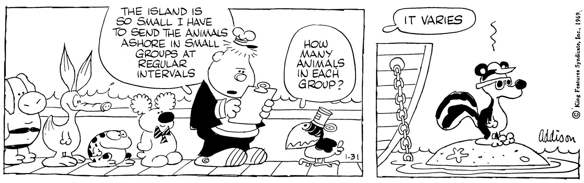 Boner’s Ark Comic Strip 1969-01-31 | Comics Kingdom
