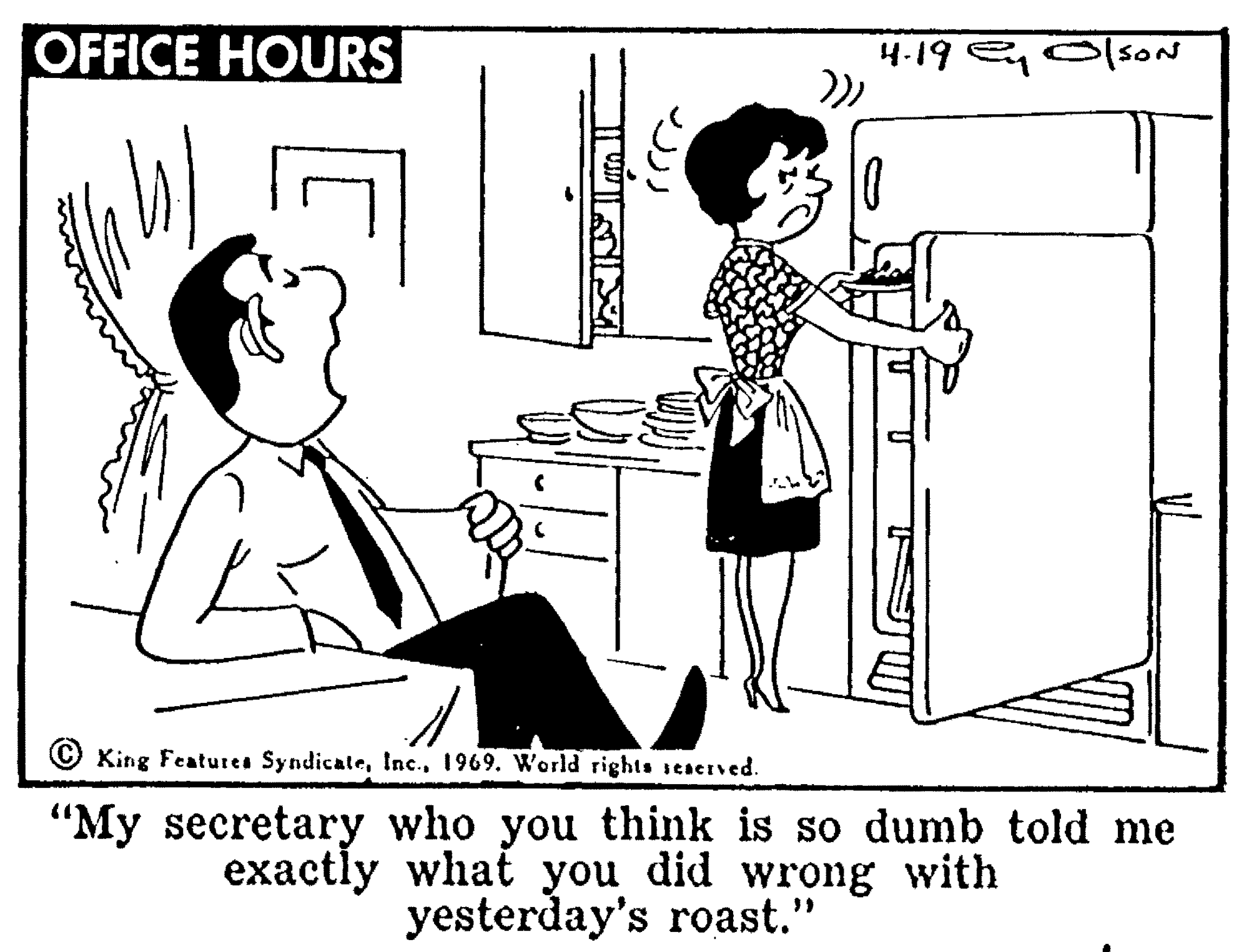 Office Hours Comic Strip 1969-04-19 | Comics Kingdom