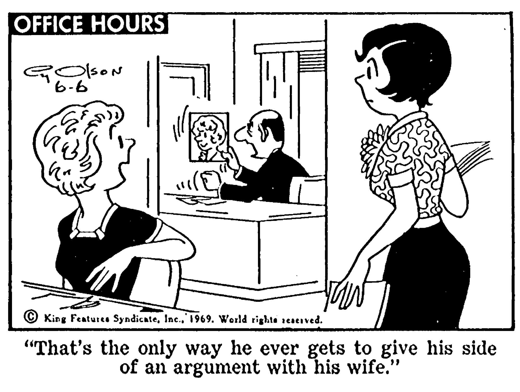 Office Hours Comic Strip 1969-06-06 | Comics Kingdom
