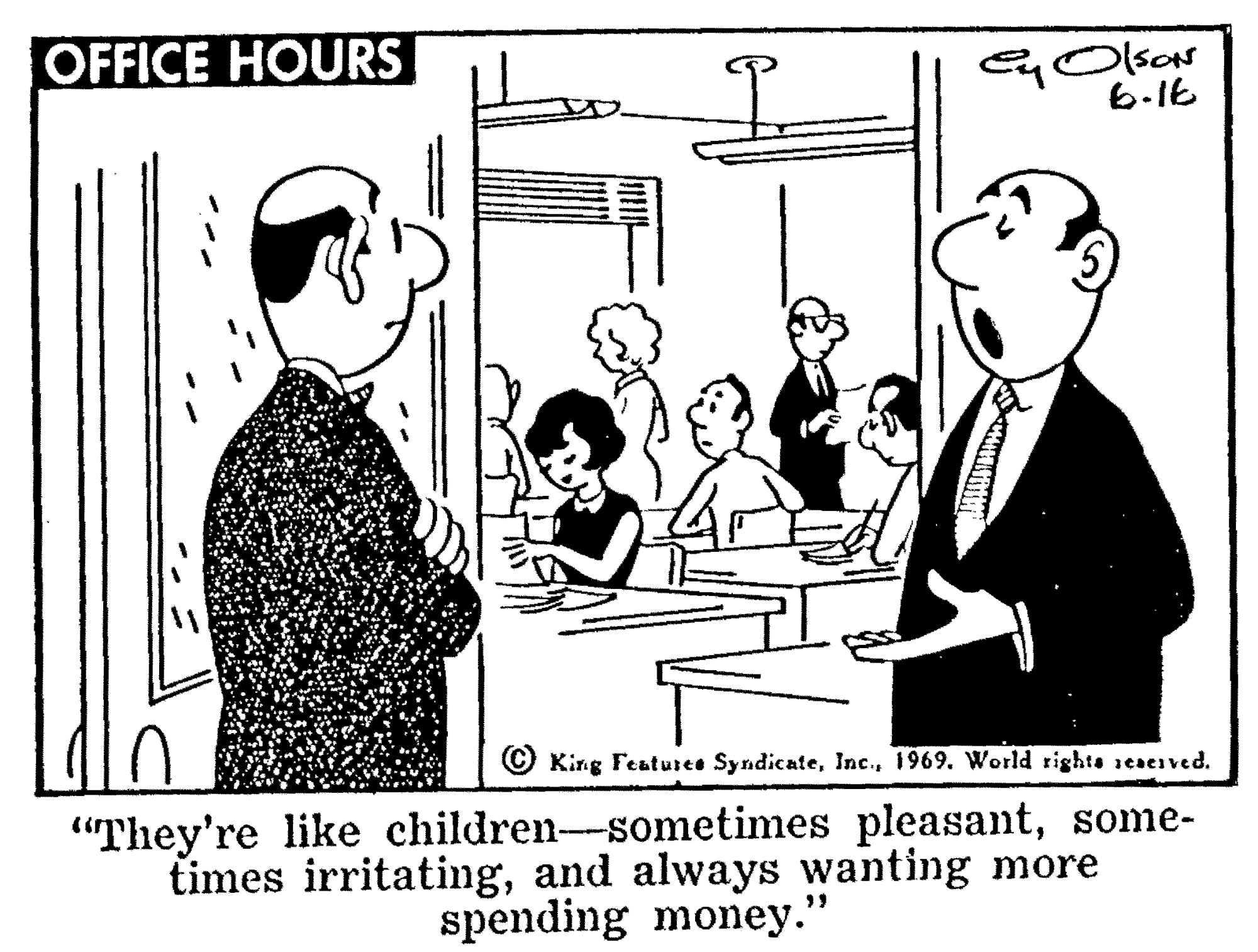 Office Hours Comic Strip 1969-06-16 | Comics Kingdom