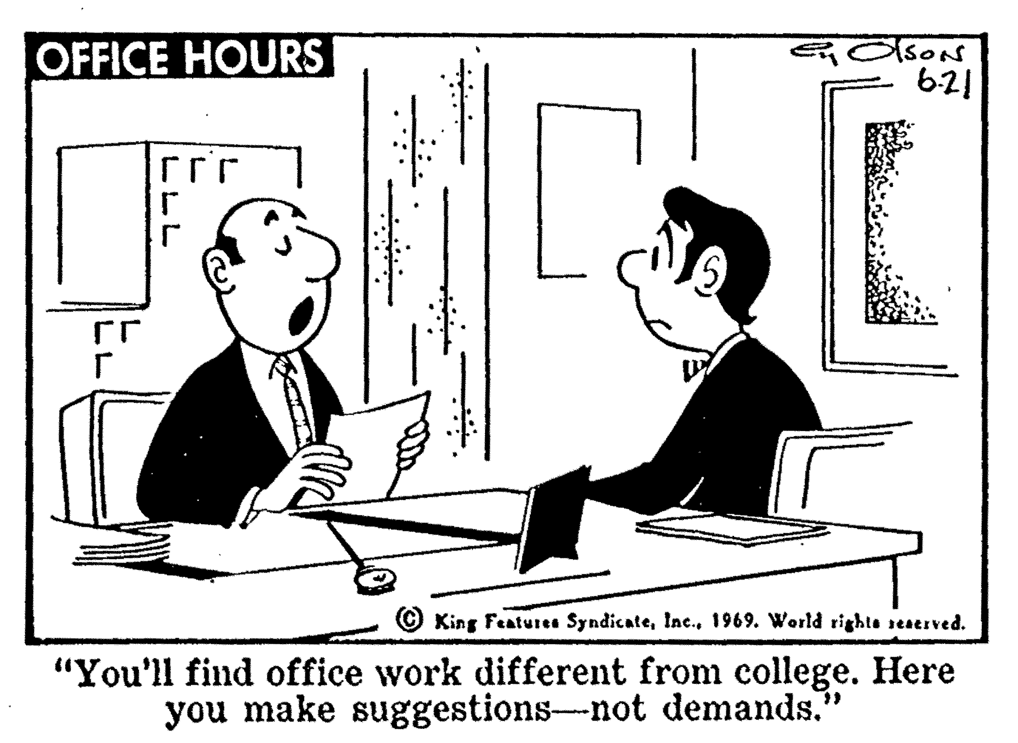 Office Hours Comic Strip 1969-06-21 | Comics Kingdom