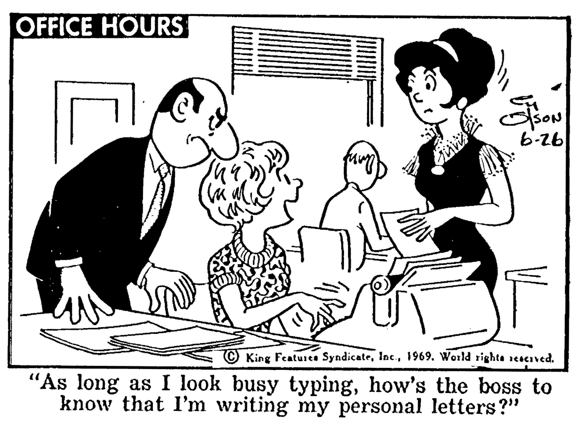 Office Hours Comic Strip 1969-06-26 | Comics Kingdom