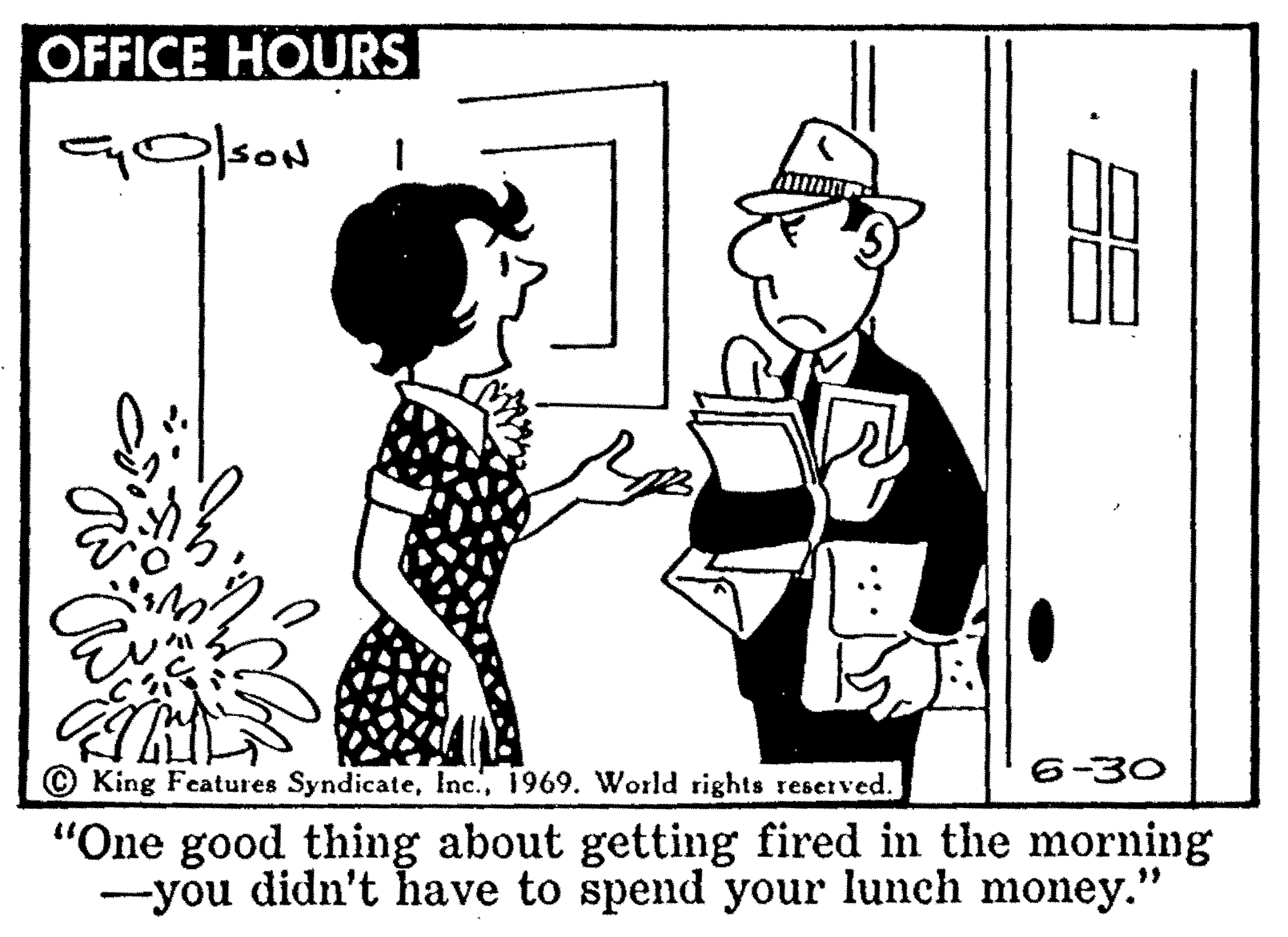 Office Hours Comic Strip 1969-06-30 | Comics Kingdom