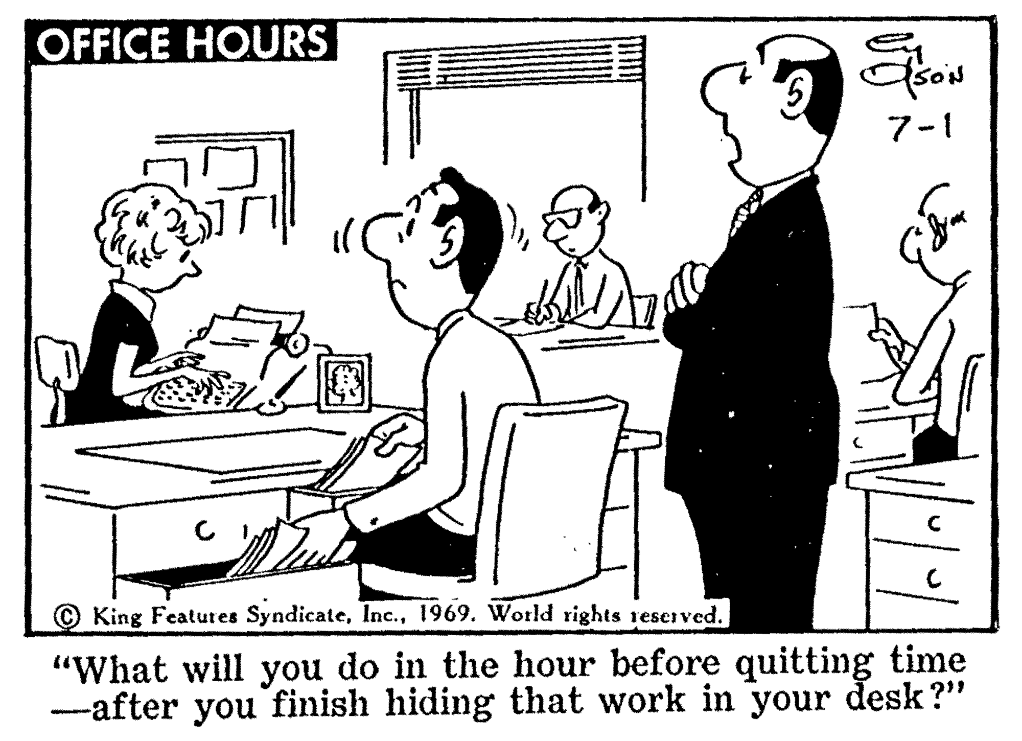 Office Hours Comic Strip 1969-07-01 | Comics Kingdom