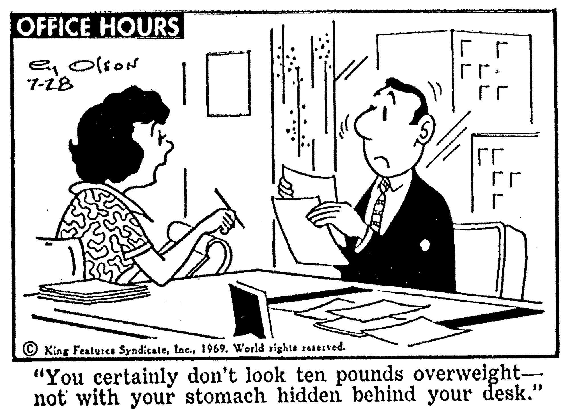 Office Hours Comic Strip 1969-07-28 | Comics Kingdom