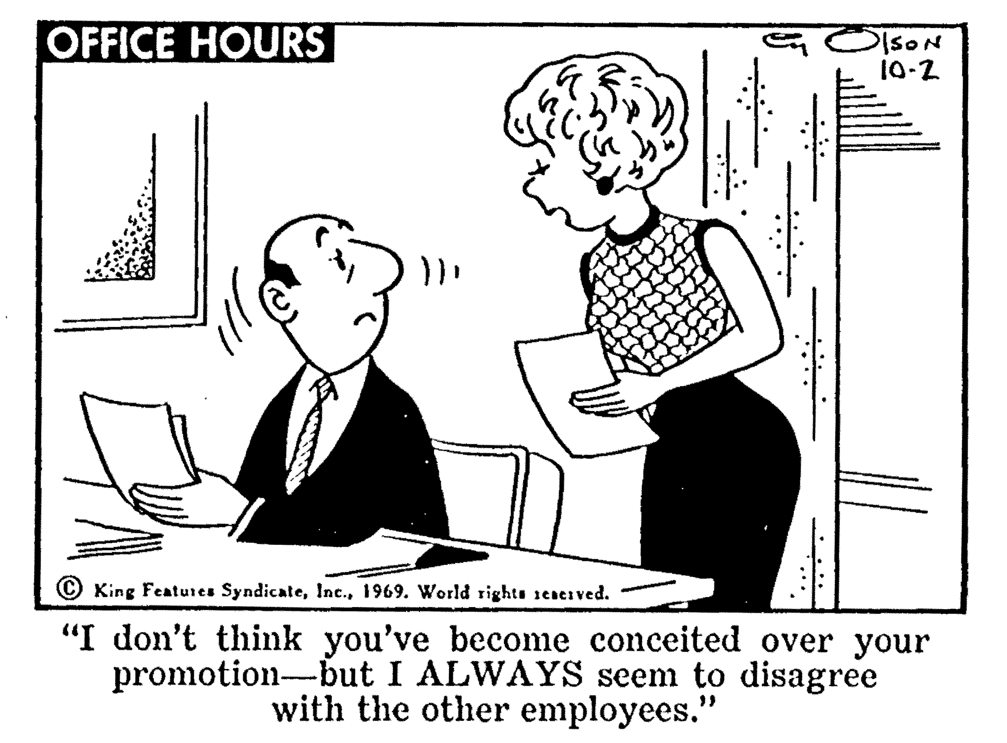 Office Hours Comic Strip 1969-10-02 | Comics Kingdom