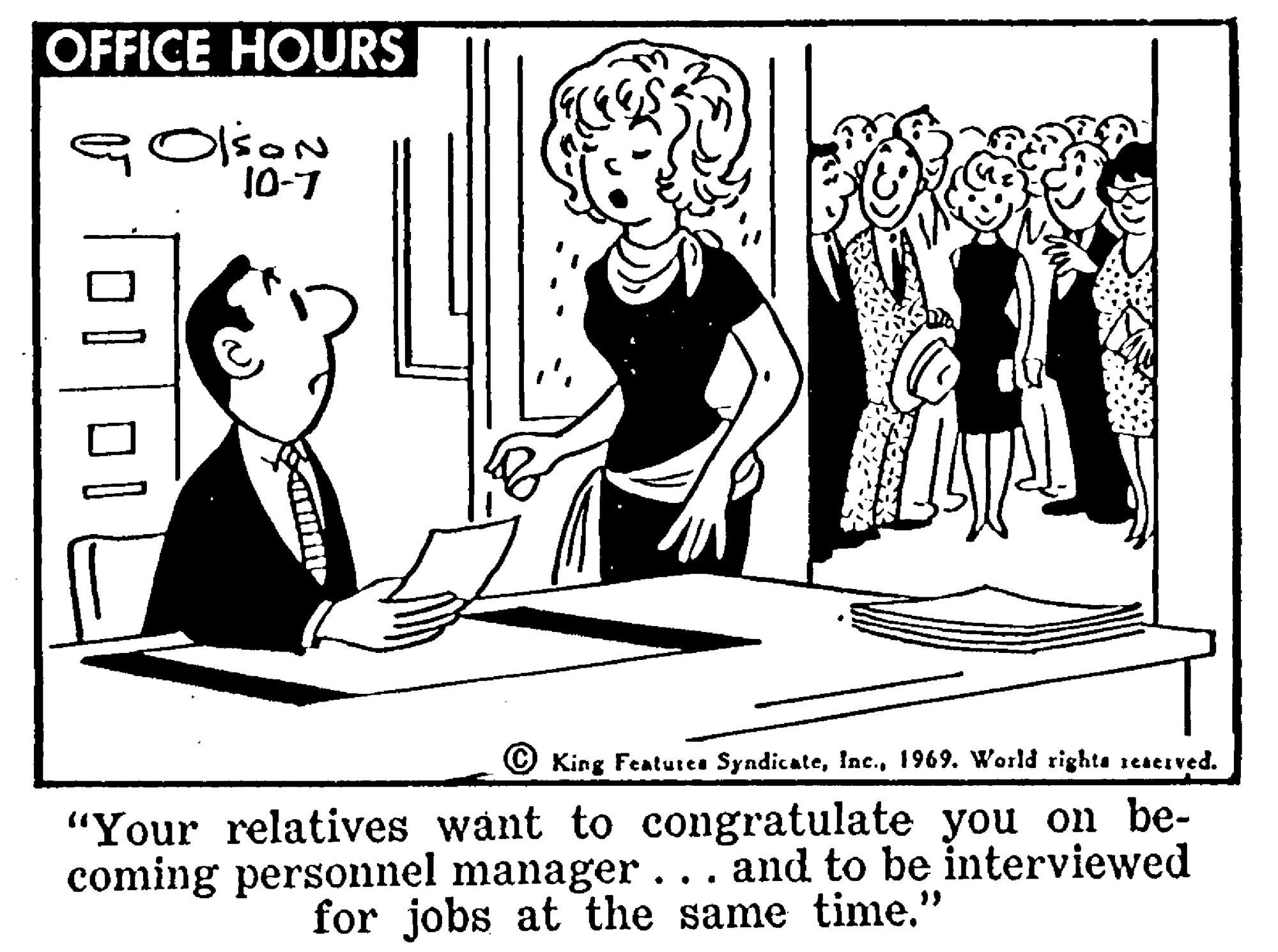 Office Hours Comic Strip 1969-10-07 | Comics Kingdom