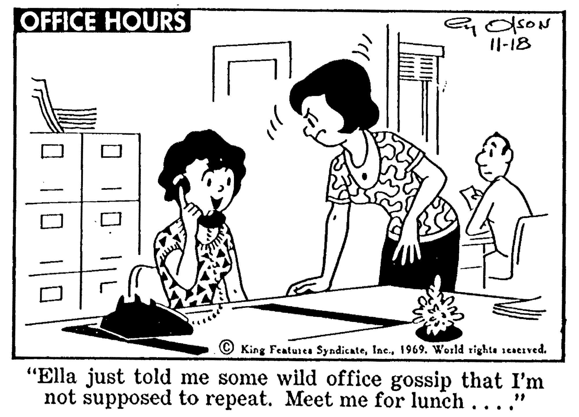Office Hours Comic Strip 1969-11-18 | Comics Kingdom