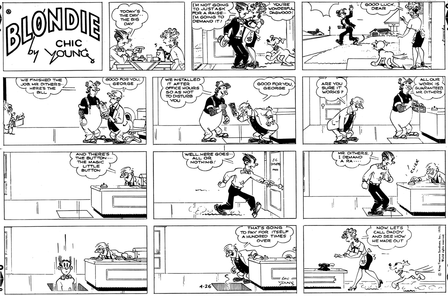 Blondie Comic Strip 1970-04-26 | Comics Kingdom