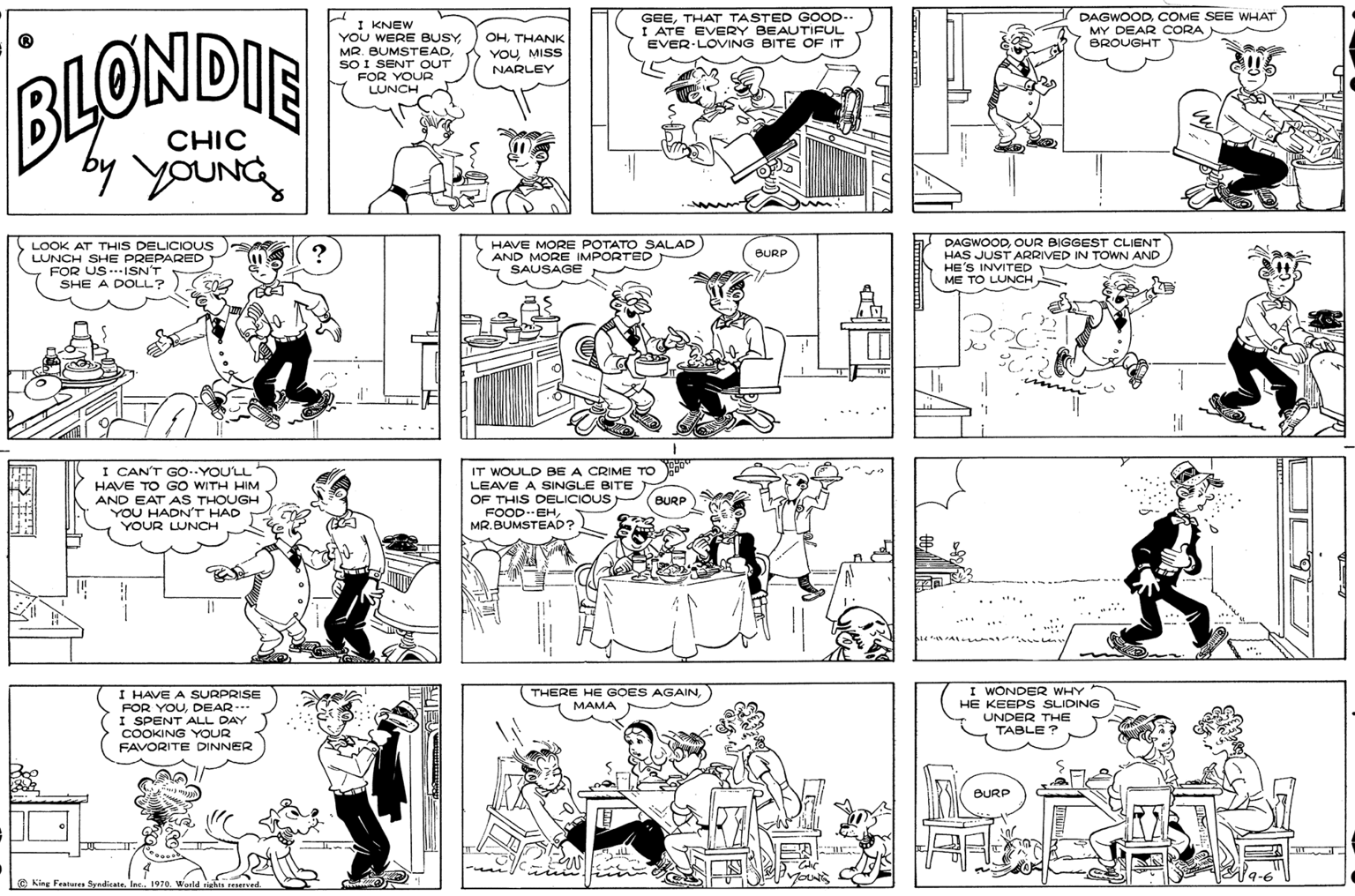 Blondie Comic Strip 1970 09 06 Comics Kingdom