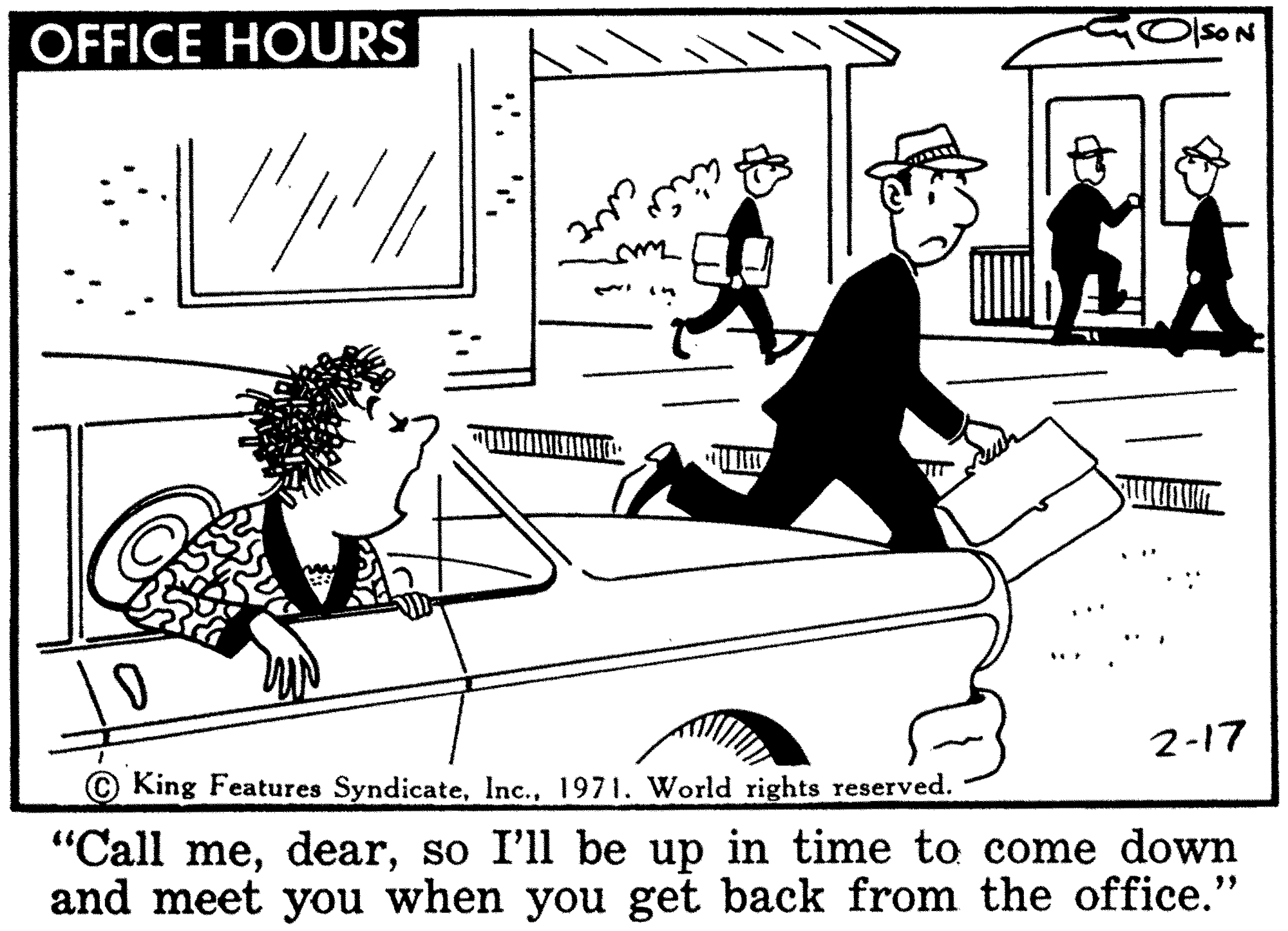 Office Hours Comic Strip 1971-02-17 | Comics Kingdom