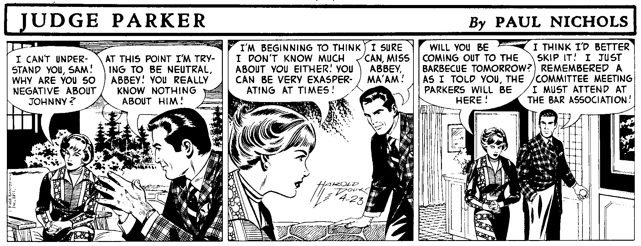 Judge Parker Vintage Comic Strip 1971-04-23 | Comics Kingdom
